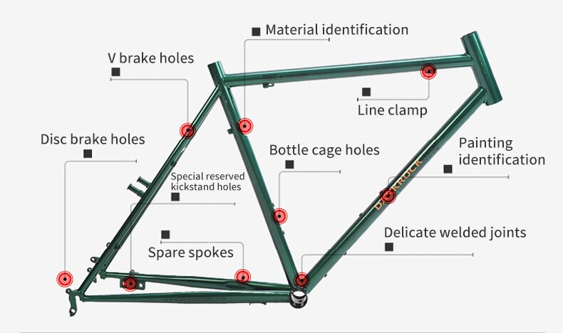 DARKROCK(DR) Super Travel Touring Frame - Xe đạp